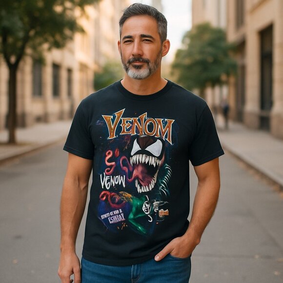 Marvel | Shirts | 200s Y2k Marvel Venom Symbiote Comic Book Art Mad ...